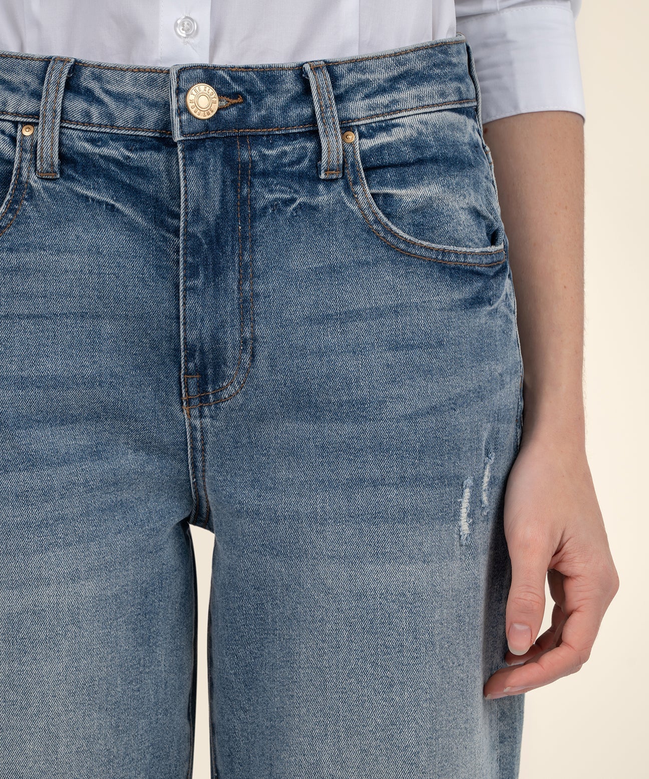 Ashley Barrel Straight Leg 27” Inseam - Leadership Wash by KUT from th ...