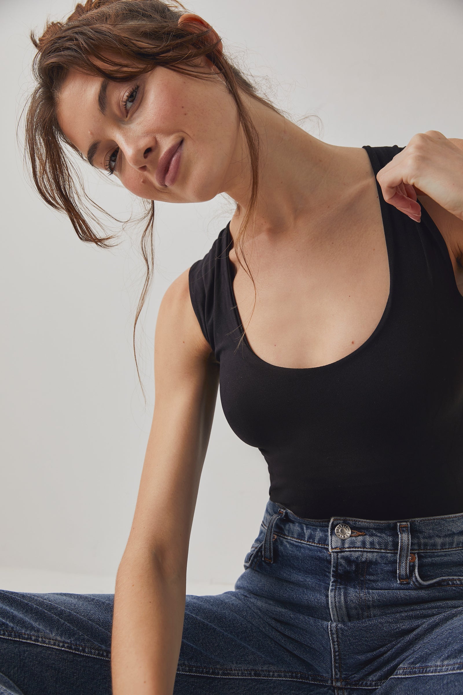 Clean Lines Muscle Cami – Sweet Apricot